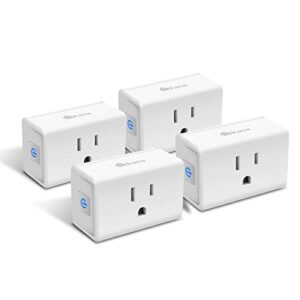 kasa smart plug mini 15a, smart home wi-fi outlet works with alexa, google home & ifttt, no hub required, ul certified, 2.4g wifi only, 4-pack(ep10p4) , white