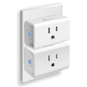 kasa smart plug ultra mini 15a, smart home wi-fi outlet works with alexa, google home & ifttt, no hub required, ul certified, 2.4g wifi only, 2-pack(ep10p2) , white