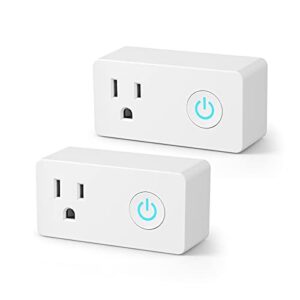 bn-link wifi heavy duty smart plug outlet, no hub required with timer function, white, compatible with alexa and google assistant, 2.4 ghz network only (2 pack)