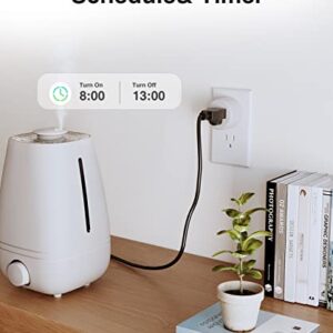 GHome Smart Mini Smart Plug, WiFi Plug Outlet Timer Smart Socket Works with Alexa and Google Home, APP Control, No Hub Required, ETL FCC Listed, 2.4GHz WiFi Only