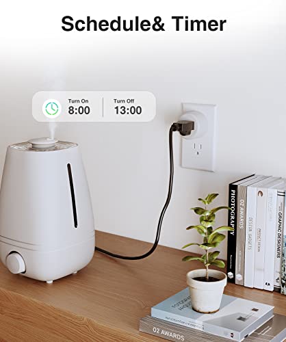 GHome Smart Mini Smart Plug, WiFi Plug Outlet Timer Smart Socket Works with Alexa and Google Home, APP Control, No Hub Required, ETL FCC Listed, 2.4GHz WiFi Only