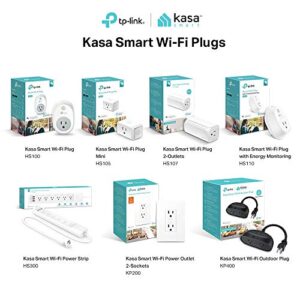 Kasa Smart WiFi Plug w/Energy Monitoring by TP-Link - Reliable WiFi Connection, No Hub Required, Works with Alexa Echo & Google Assistant (HS110),White