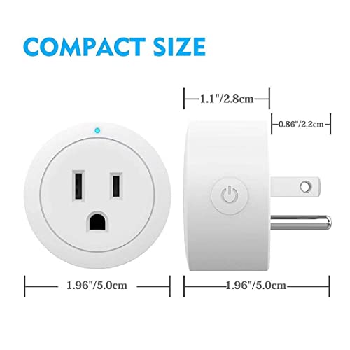 Smart Plug ESICOO, WiFi Plugs That Work with Alexa, Echo, Google Home, Surge Protector & Timer & Group Controller, ETL & FCC Certified, No Hub Required, 2.4G WiFi Only, 4 Pack