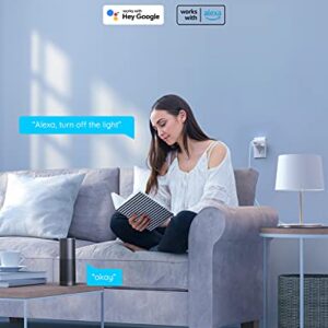 Govee Smart Plug, WiFi Bluetooth Outlets 4 Pack Work with Alexa and Google Assistant, 15A WiFi Plugs with Multiple Timers, Govee Home APP Group Control Remotely, No Hub Required, ETL&FCC Certified