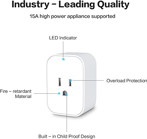 Aqara Smart Plug, REQUIRES AQARA HUB, Zigbee, with Energy Monitoring, Overload Protection, Scheduling and Voice Control, Works with Alexa, Google Assistant, IFTTT, and Apple HomeKit Compatible