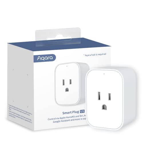 Aqara Smart Plug, REQUIRES AQARA HUB, Zigbee, with Energy Monitoring, Overload Protection, Scheduling and Voice Control, Works with Alexa, Google Assistant, IFTTT, and Apple HomeKit Compatible