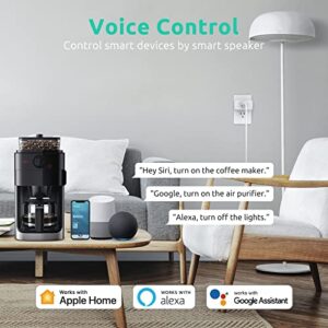 VOCOlinc Homekit Smart Plug Works with Alexa, Apple Home, Google Assistant, WiFi Smart Plug That Work with Alexa, Electrical Timer Outlet Support Siri, No Hub Required, 15A, 2.4GHz, 110～120V, 4 Pack