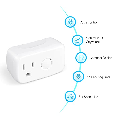 BroadLink Smart Plug Mini, Smart Wi-Fi Timer Outlet Socket Works with Alexa, Google Home, IFTTT, Support Both 2.4G and 5G Wi-Fi