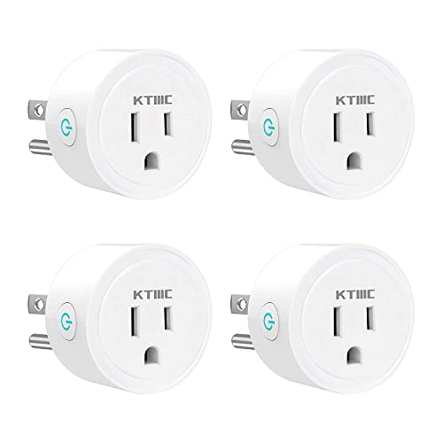 Smart plug 4 Packs, KTMC Mini Wifi Outlet Compatible with Alexa, Google Home, No Hub Required, Remote Control Your Home Appliances from Anywhere, ETL Certified