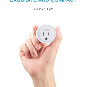 Smart plug 4 Packs, KTMC Mini Wifi Outlet Compatible with Alexa, Google Home, No Hub Required, Remote Control Your Home Appliances from Anywhere, ETL Certified