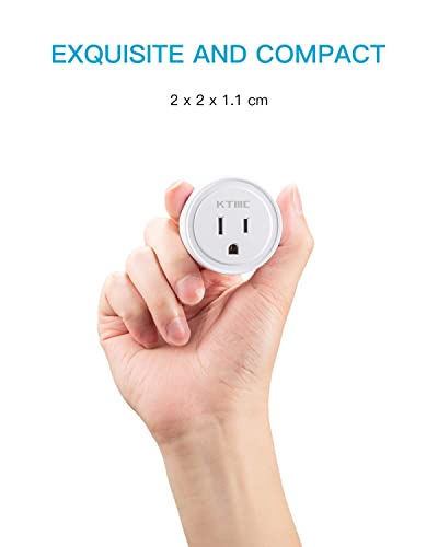 Smart plug 4 Packs, KTMC Mini Wifi Outlet Compatible with Alexa, Google Home, No Hub Required, Remote Control Your Home Appliances from Anywhere, ETL Certified