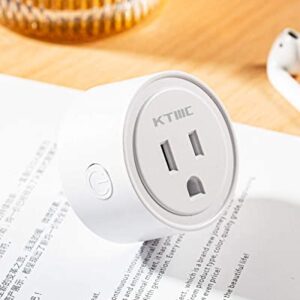 Smart plug 4 Packs, KTMC Mini Wifi Outlet Compatible with Alexa, Google Home, No Hub Required, Remote Control Your Home Appliances from Anywhere, ETL Certified