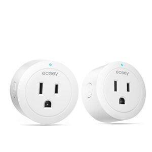 ecoey smart plug – smart outlet with alexa and google home for voice control, smart home wi-fi outlet with remote control and timing, familywell pro app, etl listed, gw2001, 2 packs