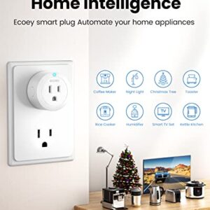 Ecoey Smart Plug - Smart Outlet with Alexa and Google Home for Voice Control, Smart Home Wi-Fi Outlet with Remote Control and Timing, Familywell Pro APP, ETL Listed, GW2001, 2 Packs