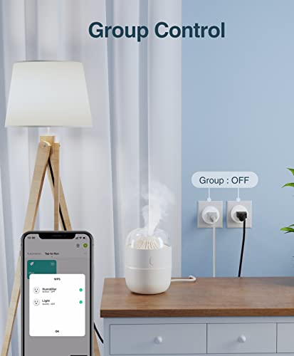 Mini Smart Plug, WISEBOT WiFi Plug Surge Protector Works with Alexa and Google Home, Plug-in Outlet Socket APP Control, Timer Function, ETL FCC Listed, No Hub Required, 2.4GHz WiFi Only, 10A/1200W