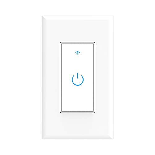 Smart Light Switch, WiFi Switch Touch Wall Switch 1 Gang, Compatible with Alexa Google Home and IFTTT