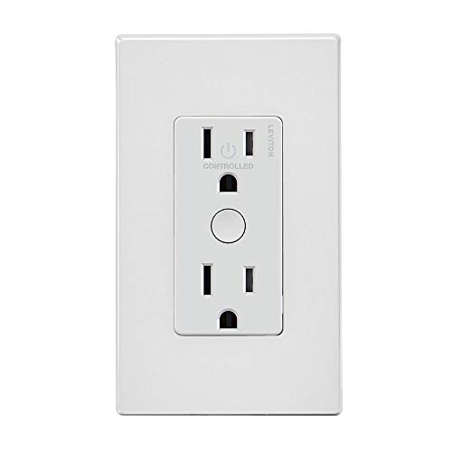 Leviton ZW15R-1BW Decora Smart Tamper-Resistant Outlet with Z-Wave Technology, 1 Pack, White