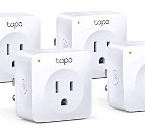 TP-Link Tapo Smart Plug Mini, Smart Home Wifi Outlet Works with Alexa Echo & Google Home, No Hub Required, New Tapo APP Needed (P100 4-pack)