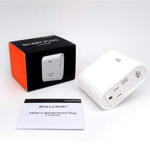 Z-Wave Smart On/Off Light and Appliance Plug, Dual Outlet Plug-in, 1 Alway-On+ 1 Smart Switch, Zwave Hub Required, Works with SmartThings, Wink