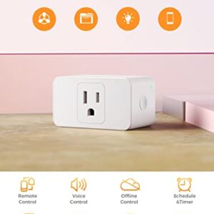 Smart Plug 4 Pack, Refoss Smart WiFi Outlet Works with Apple HomeKit, Alexa, Google Assistant, Siri, Timer & APP Remote Control, 15A