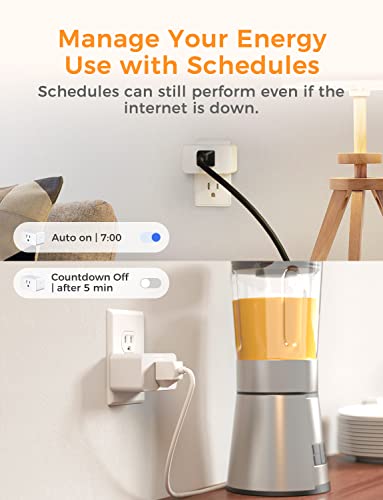 Smart Plug 4 Pack, Refoss Smart WiFi Outlet Works with Apple HomeKit, Alexa, Google Assistant, Siri, Timer & APP Remote Control, 15A