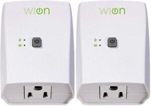 wion 50050 indoor wifi plug with 1 grounded outlet, white