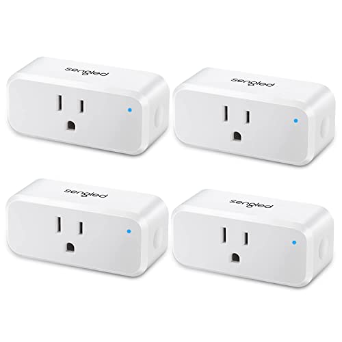 Sengled Smart Plug Works with Alexa, Amazon Smart Plug Bluetooth Mesh, Alexa Plug Smart Outlet Remote Control, 15A Smart Socket, 1800W, Timer & Schedule, FCC Certified, No Hub Required, 2-Pack