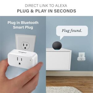 Sengled Smart Plug Works with Alexa, Amazon Smart Plug Bluetooth Mesh, Alexa Plug Smart Outlet Remote Control, 15A Smart Socket, 1800W, Timer & Schedule, FCC Certified, No Hub Required, 2-Pack