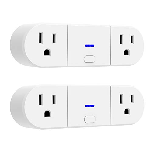 UltraPro Smart Plug, Wi-Fi, 2 Outlets, Works with Alexa, Echo & Google Home, No Hub Required, App Controlled, ETL Certified, 2 Pack, 51403