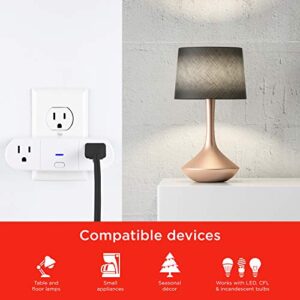 UltraPro Smart Plug, Wi-Fi, 2 Outlets, Works with Alexa, Echo & Google Home, No Hub Required, App Controlled, ETL Certified, 2 Pack, 51403