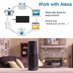 Xenon Smart Power Strip,WiFi Smart Multi Outlet Surge with 4-Outlet 4-USB with 5-Foot Cord, Work with Alexa and Google Home,Black