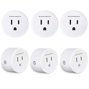 smart plugs, wifi outlet timer socket sets, remote control gadgets, alexa, google home voice control, 2.4ghz network outlet extender, etl certified, cool stuff for your room, pack of (6)