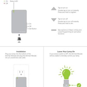 Insteon Smart Lamp Dimmer Plug-in Module, 2-Pin, 2457D2 Hub Required for Voice Control with Alexa & Google Assistant