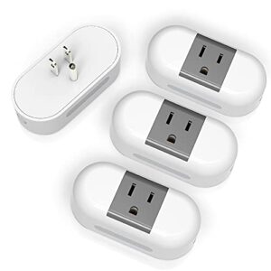 ucomen smart plug wifi outlet mini wall charger work with alexa, echo and google home &ifttt, night light， remote control, timer function，4 pack