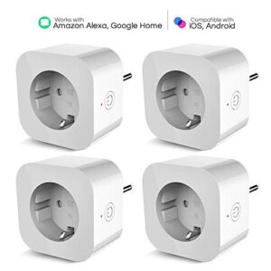 4PCS Elelight PE1004T Smart Sockets Remote Control Outlet with Timing Function,EU Plug