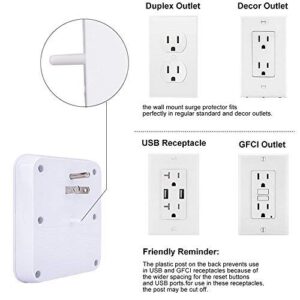 KMC Smart Tap 2-Pack, 4-Outlet Smart Plug WiFi Outlet Wall Tap, Energy Monitoring, Works with Alexa and Google Home, Remote Control Your Devices from Anywhere, No Hub Required, ETL Certified, White