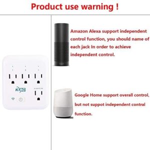 KMC Smart Tap 2-Pack, 4-Outlet Smart Plug WiFi Outlet Wall Tap, Energy Monitoring, Works with Alexa and Google Home, Remote Control Your Devices from Anywhere, No Hub Required, ETL Certified, White