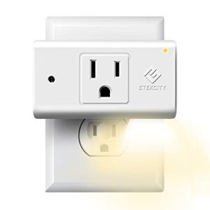 etekcity smart plug, works with alexa and google home, wifi energy monitoring outlet with automatic night light, no hub required, etl listed, white, 15a/1800w