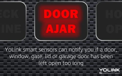 Garage Door Kit, YoLink 1/4 Mile World's Longest Range Garage Door Sensor and Controller Compatible with Alexa IFTTT, Garage Door Opener App Remote Control Open Close Notification, YoLink Hub Required