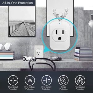 eco4life Smart Outlet, Mini Wifi Plug, Work with Alexa, Google Home, No Hub Needed, App Remote Control, Set Timer, UL certified (3 pack)