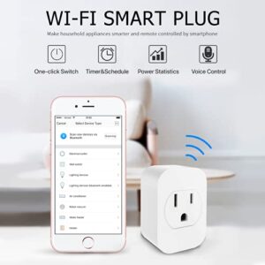 eco4life Smart Outlet, Mini Wifi Plug, Work with Alexa, Google Home, No Hub Needed, App Remote Control, Set Timer, UL certified (3 pack)