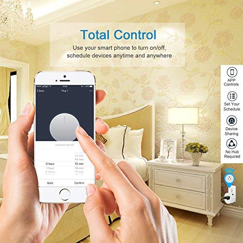 Martin Jerry Mini Smart Plug Compatible with Alexa and Google Home, Smart Home Devices, No Hub Required, Easy Installation and App Control as Smart Switch Timing (Round) (4Pack)