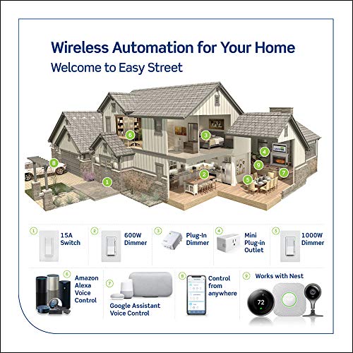 Leviton DW15A-1BW Decora Smart Wi-Fi Plug-in Outlet, Works with Amazon Alexa, No Hub Required