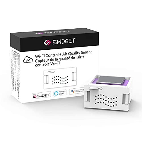 Swidget Air Quality + Wi-Fi Control Insert - Works with Swidget Outlets and Switches (sold separately) to measure temperature, humidity, air pressure & total VOCs used to calculate air quality & CO2