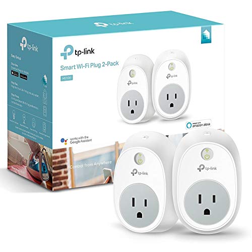 Kasa Smart (HS100 KIT) Plug by TP-Link, Smart Home Wi-Fi Outlet Works with Alexa, Echo, Google Home & IFTTT, No Hub Required, Remote Control, 15 Amp, UL Certified, 2-Pack ( Packaging May Vary )