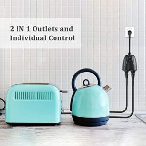 Avatar Controls Outdoor Smart Plug Waterproof - WiFi Outdoor Dual Outlets Compatible with Amazon Alexa and Google Home, No Hub Required, Android or iOS APP Control Anywhere