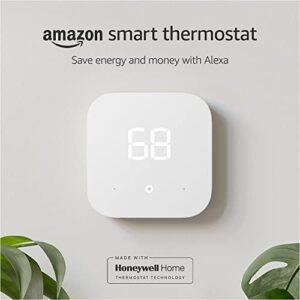 Amazon Smart Thermostat – ENERGY STAR certified, DIY install, Works with Alexa – C-wire required