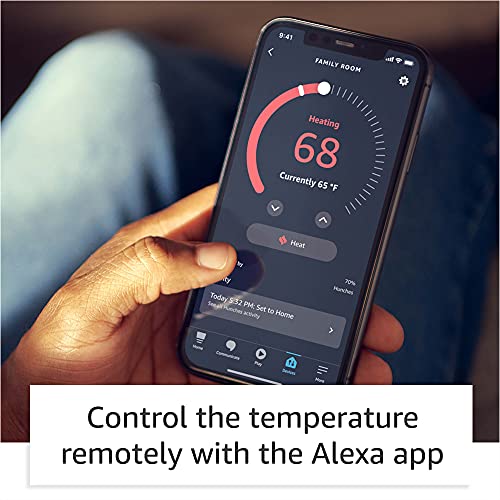 Amazon Smart Thermostat – ENERGY STAR certified, DIY install, Works with Alexa – C-wire required