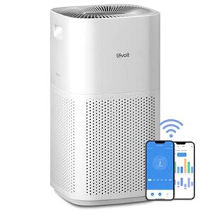 levoit air purifiers for home large room, covers up to 3175 sq. ft, smart wifi and pm2.5 monitor, h13 true hepa filter removes 99.97% of particles, pet allergies, smoke, dust, auto mode, alexa control