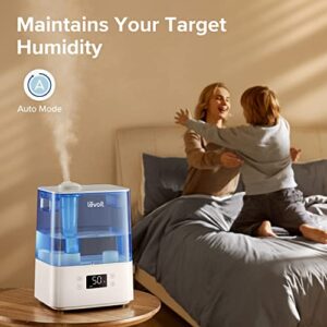 LEVOIT Classic300S Ultrasonic Smart Top Fill Humidifier, Extra Large 6L Tank for Whole Family, APP & Voice Control, Humidity Setting with Sensor, Quiet Sleep Mode, Night Light, Essential Oil Diffuser